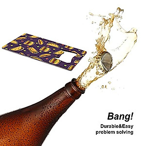 Hamburger and Tacos Credit Card Bottle Opener Stainless Steel Flat Beer Wine Bottle Opener for Party Wedding Favor