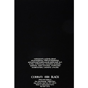 Nino Cerruti 1881 Cerruti Black Pour Homme Eau-de-toilette Spray, 3.4-Ounce