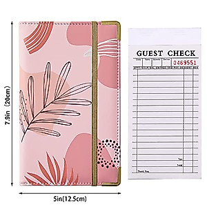 Server Book, Bienbee Waitress Book Server Books for Waitress Waiter with Money Zipper Pocket Serving Book Server Notepad Waitress Accessories