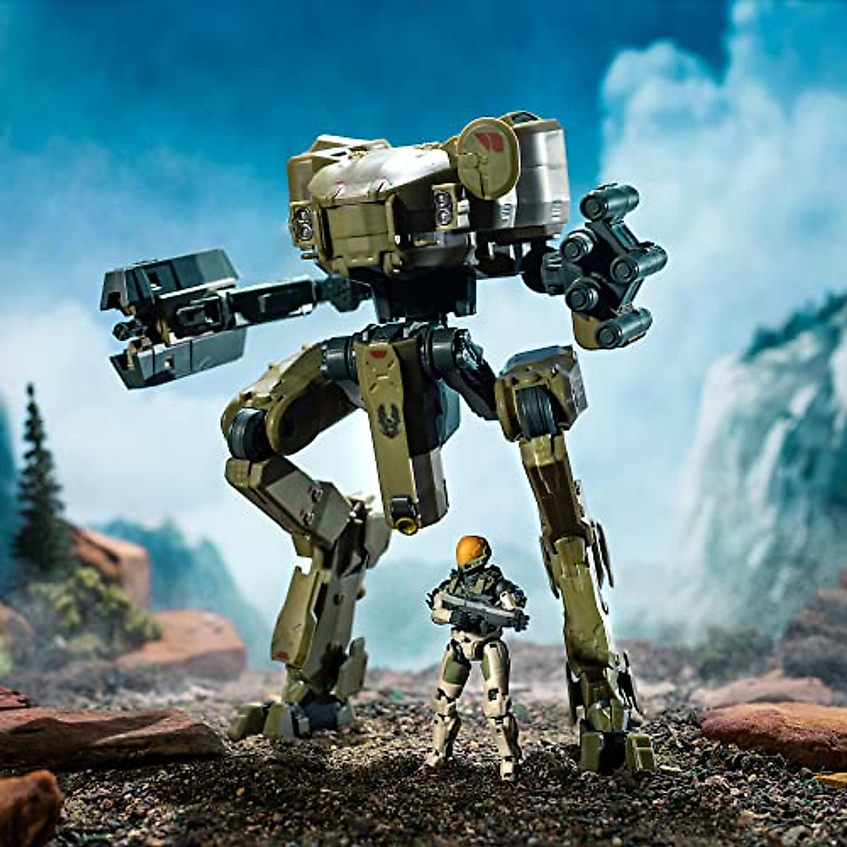 HALO Deluxe Figure - UNSC Mantis and Spartan EVA - Armor Defense System - Build Out Your Universe