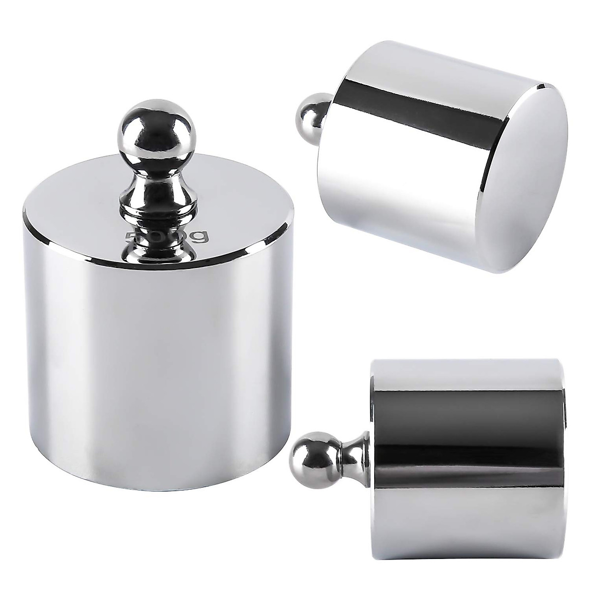 HORIZON 8 PCS 1000g Calibration Weight Set (10g, 20g,20g,50g,100g,100g,200g,500g) with Storage Case and Tweezers for Digital Scale Balance Science Lab Educational Weights