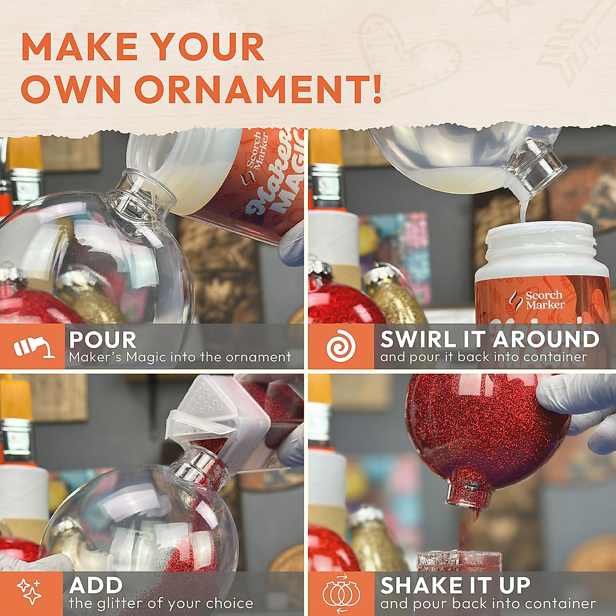 SCORCH MARKER - Maker’s Magic Sealer, All Purpose Glue, Waterbase Glue, Sealer, & Finish for Decoupage, DIY Crafts, & Art Projects, Craft Glue, w/Quickest Dry & Cure Time, Gloss Finish, 8Oz (1 Pack)