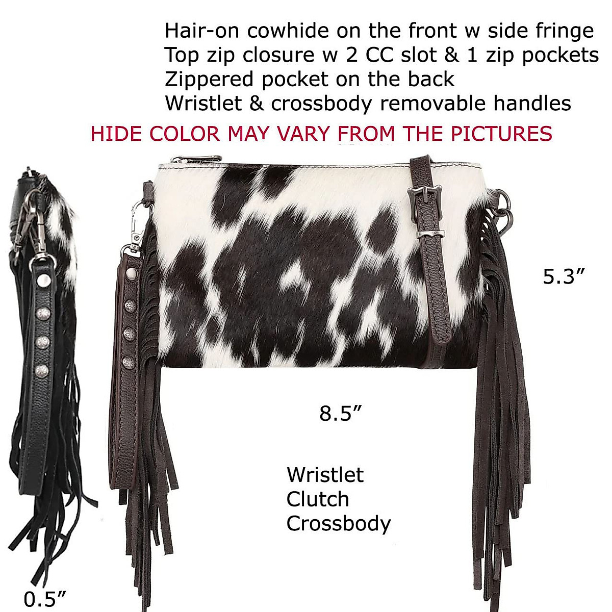 Montana West Women's Leather Small Crossbody Bag Western Clutch Handbag Handbags Purse Cowhide Whipstitches Fringe (Coffee Paisley Flap w charger)