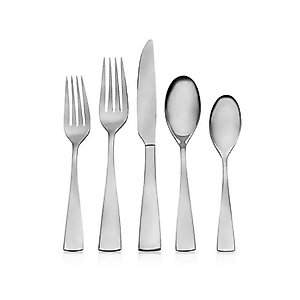 Oneida Grayson 20 Piece Everyday Flatware Set, Service for 4, 18/0 Stainless Steel, Silverware Set, Dishwasher Safe