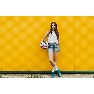 REBOIL Holographic Glowing Reflective Volleyball – Waterproof Indoor/Outdoor Volleyball for Pool, Beach. Composite Leather, Official Size 5 Toys for Kids Boys and Girls Play Night Game