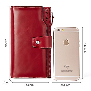 BOSTANTEN Genuine Leather Hobo Handbag bundle Womens Wallet