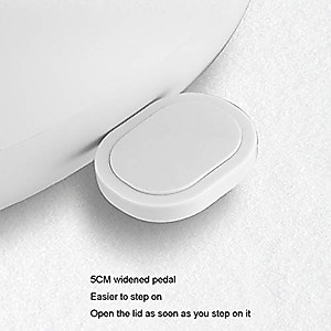 Didiesse Dustbins Plastic Foot-Operated Trash Can Wastebasket,Silent Closing Lid，Garbage Container Bin for Bathroom,Bedroom，Removable Liner Bucket Waste Storage Bins (Color : White)