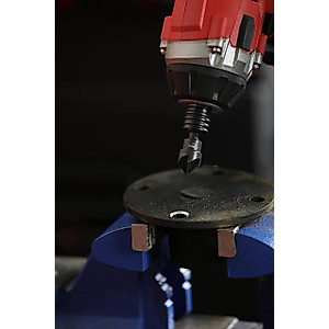 ARES 48002 – Internal Rotary Deburring & Chamfer Tool (3-19mm) – 1/4-Inch Shank for Use with Drill or Hex Driver - Clean and Repair Internal Edges of Newly Cut Pipes