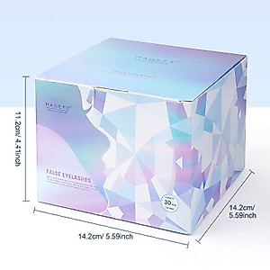 MAGEFY Lashes 30 Pairs 6 Styles Faux Mink Eyelashes, Fake Eyelashes Natural Look to Dramatic Volume False Lashes, 3D Lashes Pack with Eyebrow Grooming Kit