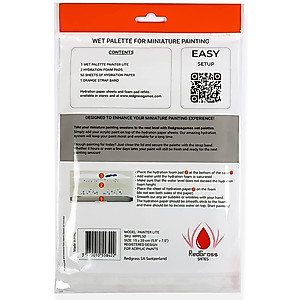 Redgrassgames Everlasting Wet Palette - Painter Lite - 50 Sheets/2 Foam - The Original Wet Palette for Miniature Painting, Approved by Pro Painters