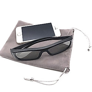 Lady Seven 6pcs 7" X 5" Velvet Cloth Jewelry Pouches/Drawstring Bags (Black and Gray)