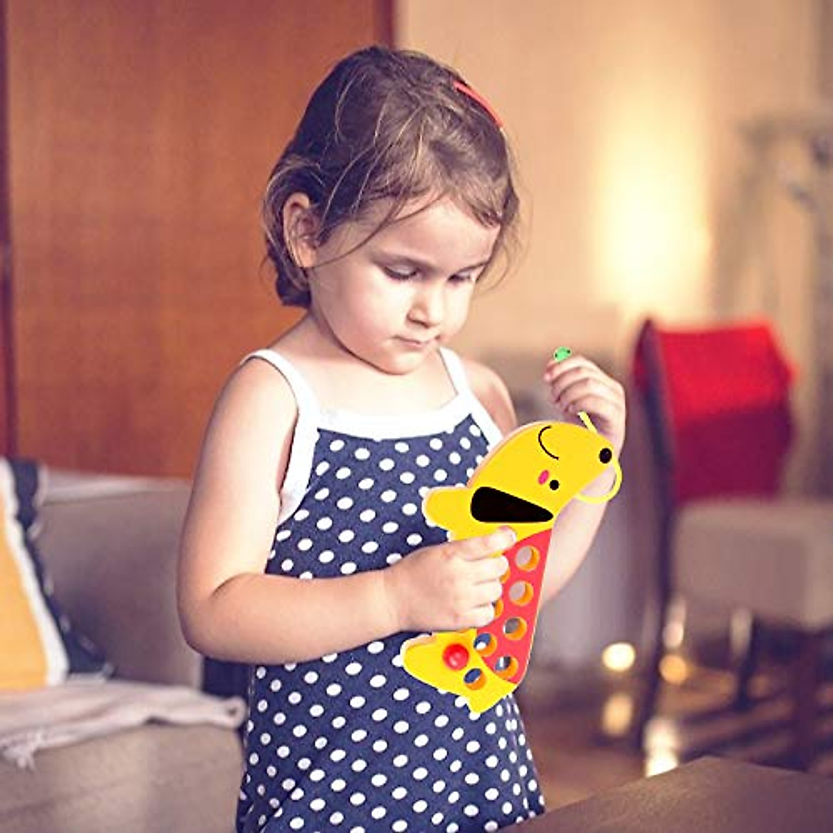 GEMEM Wooden Lacing Threading Toys Fine Motor Skill Toys for 3 Year Old Educational and Learning Montessori Toddler Travel Toy 1 Strawberry and 1 Dog