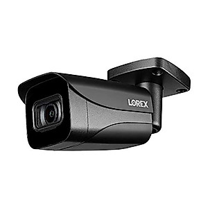 Lorex Indoor/Outdoor 4K IP Security Camera, Add-On Metal Bullet Camera for Wired Surveillance System, Color Night Vision and Ultra HD, Black [Requires Recorder]
