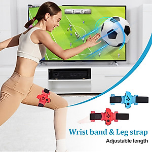 2023 Switch Sports Accessories,12 in 1 Nintendo Switch Sports with Tennis Rackets,Sword Grips,Golf Clubs,Wrist Dance Bands & Leg Strap,Joy-con Wrist Band