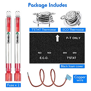 Dreyoo RV Water Heater Thermal Cutoff with ECO Thermostat Assembly Kit, UL Listed Replacement Part Compatible with Atwood 91447 93866 (2 Pcs)