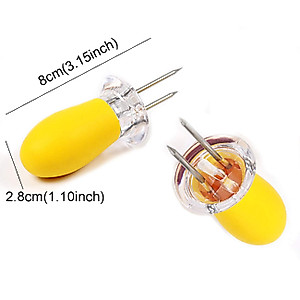 Gircss Stainless Steel Corn Holders - Corn on The Cob Skewers for BBQ Twin Prong Sweetcorn Holders Home Cooking Fork,Corn Cob Holders 8 Pack