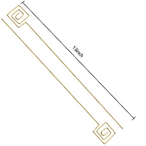 Mezchi 100 Pcs Metal Wire Floral Picks, 13 Inch Gold Place Card Holder Stand Picks, 10 Styles Wire Photo Menu Note Holder, Gift Card Holder for Wedding and Party Favor