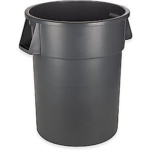 CFS 34105523 Bronco Round Waste Container Only, 55 Gallon, Gray