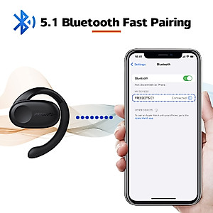 FREEDOTS. Open-Ear Earbuds, Wireless Ear Bluetooth Sport Headphones, Sweat Resistant Lightweight Open Earbud Headphones for Workouts and Running, Compatible with Apple & Android