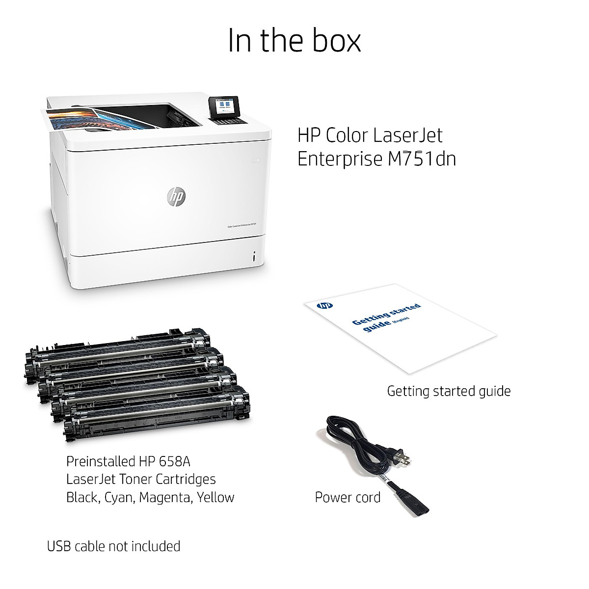HP Color LaserJet Enterprise M751dn Printer with One-Year, Next-Business Day, Onsite Warranty (T3U44A)