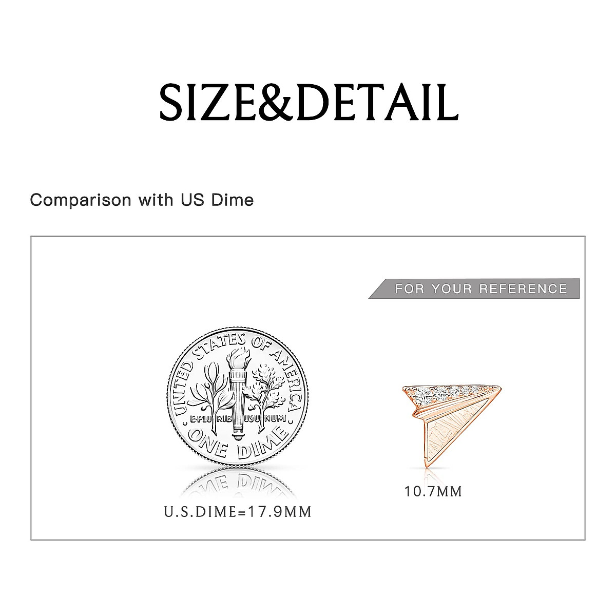 AWNL Women's Pendant Necklace Paper Airplane Necklace with Meteorite Gift for Women