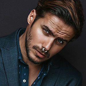 LOLIAS 16G-6G Septum Pincher Tapers Septum Rings Acrylic Stainless Steel Internally Threaded Spike Horseshoe Barbells Septum Pincher Nose Ear Cartilage Septum Stretching Kit for Women Men