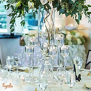 HYOOLA Premium White Floating Candles 1.75 Inch - 3 Hour - 20 Pack - European Made