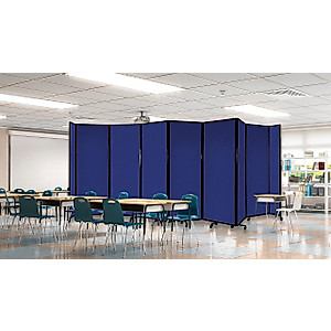 Versare Room Divider 360 Portable Wall Partition | Folding Panels | Large Freestanding Divider | Locking Wheels | Temporary Room Separator