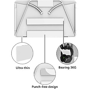 Holder Wall Mount Damage-Free (2 Pack),can be folded，Compatible with Game Controller，Headphone, Mobile Phone, Remote Controller, for Kitchen, Living Room, Bathroom, Bedside, Office