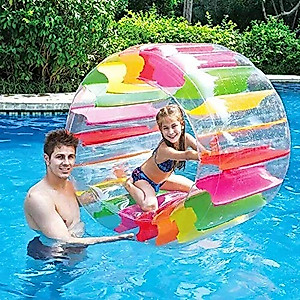 ALLADINBOX Inflatable Roller Float, 40" Colorful Water Wheel, Swimming Pool Rainbow Roller Toy for Kids and Adults Outdoors, Recommended Age 3 Years+