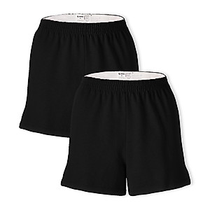 Soffe womens Authentic Cheer Yoga Shorts, Black (2-pack), X-Small US