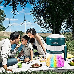 MANBA Ice Shaver and Snow Cone Machine - Premium Portable Ice Crusher and Shaved Ice Machine with Free Ice Cube Trays - BPA Free