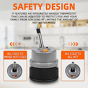 RP50587 Replacement Cartridge Valve Compatible with Delta DST Single Handle Kitchen and Lavatory Faucets - Includes RP51503 Bonnet Nut, Easy Installation