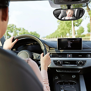 Ideapro Baby Car Mirror, Infant Car Seat Mirror with Adjustable Suction Cup, Child Mirror for Car Rear Facing, Back Seat Mirror for Baby Child Safety Car Rear Seat View Mirror for Universal Vehicle