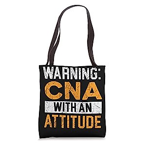 CNA With An Attitude Certified Nursing Assistant Medical Tote Bag