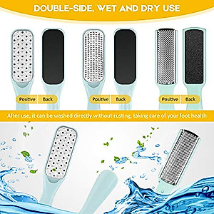 Pedicure Foot File Tools Kit - Professional Feet Corns Callus Remover Shaver Hard Dead Skin Removal Double-sided Home Professional Wet Dry Use Best Gift for Family Friends Men Women Foot Care Set