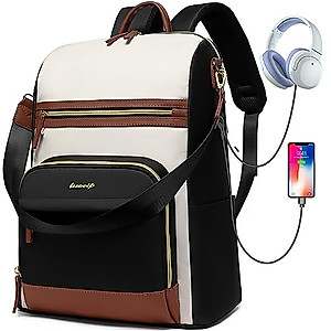 Laptop Backpack Women Travel Bag - 15.6 Inch Convertible Computer Backpack Purse for Women Fashion Nurse Work School Bags Waterproof Daypack Anti Theft Teacher Bookbag for Ladies College Business