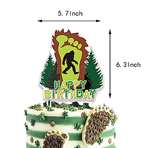 HJHLYYANM Bigfoot Birthday Party Supplies Set Bigfoot Banner Balloons Cake Topper spirals Sticker, Bigfoot Party Decoration Favors for Kids Man Sports Fan Birthday Party