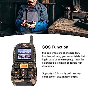 Yunseity Unlocked Button Phone, S555 One Key to Dial SOS Button Mobile Phone for Seniors, 4800Mah Ultra Long Standby Basic Cellphone with Big Buttons & Loud Volume, 3.5mm Headphone Jack (US Plug)
