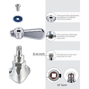 Sepaitek Commercial Faucet Handle Replacement Sink Faucet Handles 3-inch Hot/Cold Faucet Wrist Handle Kit,Suitable for Commercial Kitchen Faucets(Blue)