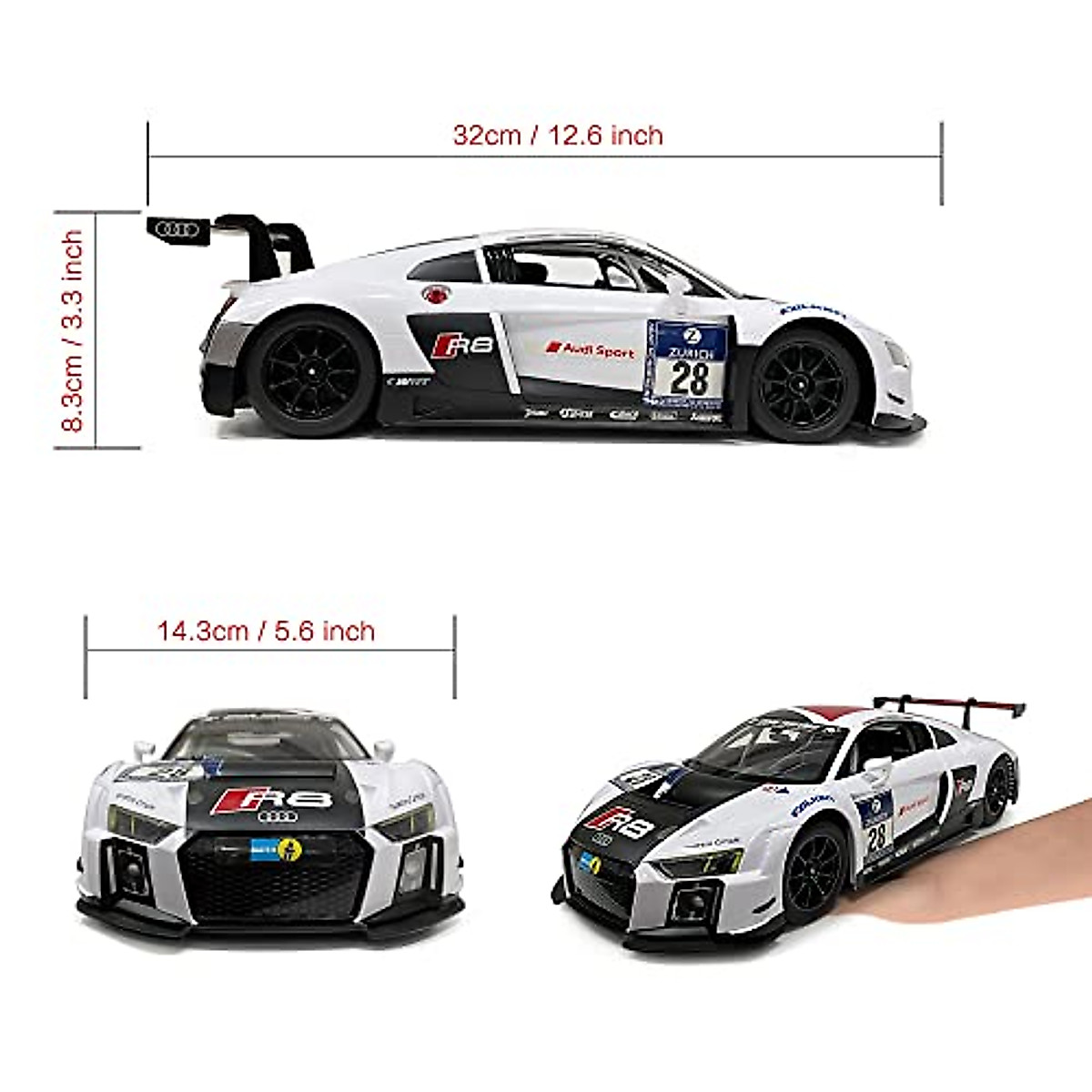 RASTAR Audi RC Car, 1/14 Audi R8 Performance Model Toy Car Sports Racing Remote Control Car for Adults Boys Girls Kids