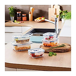 Luminarc Pure Box Active Glass Food Storage Container with Sliding Vent Lid (Rect. 8.3 Cups / 2L)