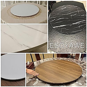 Lazy Susan Dining Table Turntable Tabletop Rotating Serving Tray, Diameter Ø 20" 24" 28" 32" 36" 39" Round Wooden Rotating Service Plate, For Restaurants, Kitchens