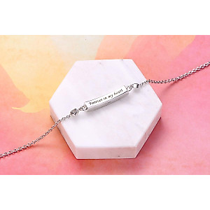 DAOCHONG Sterling Silver Forever in My Heart CZ Cremation urn Locket Memorial Ashes Holder Bangle Urn Keepsake Bracelet 7+2"