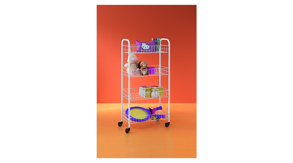 Metaltex USA 4-Tier Rolling Cart - Durable & Mobile Storage Solution