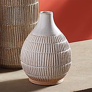 Napa Home & Garden Napa Decorative Ceramics Collection-Harper Teardrop Vase, White, 6.75 in x9 in