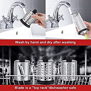 Slicer Shredder Attachment for KitchenAid Stand Mixer, Kitchen Aid Cheese Grater Attachment for Kitchen Aid Stand Mixer include Vegetable Slicer, Salad Maker, Cheese Grater by COFUN White