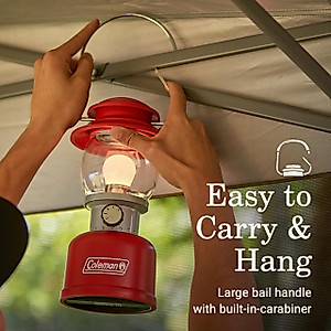 Coleman Classic LED Lantern, 300L/500L Handheld Lantern with Hanging Handle, Durable & Water-Resistant Lantern with Long Runtime for Camping, Emergencies, & at-Home Usage
