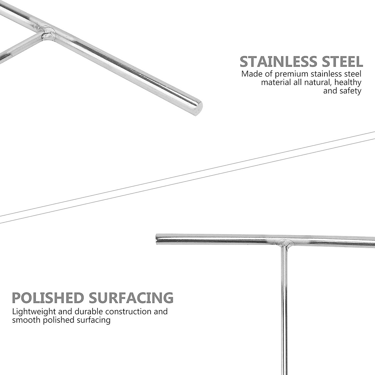 DOITOOL Crepe Pan Nonstick Stainless Steel Crepe Spreader T Shape Pancake Crepe Maker Batter Scraper Tool Dough Distributor Rake Baking Spatulas Sticks Kitchen Tools L Batter Spreader