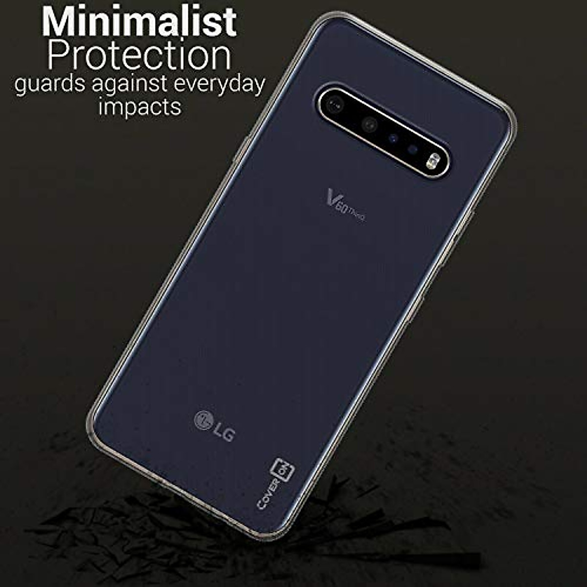 CoverON Slim TPU Rubber FlexGuard Series for LG V60 ThinQ 5G Case - Clear